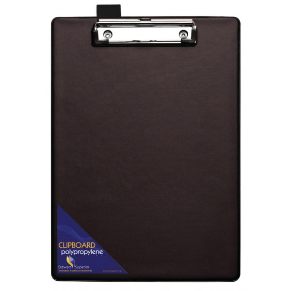 PVC Coated Foolscap Clipboard - Black - Car Smart